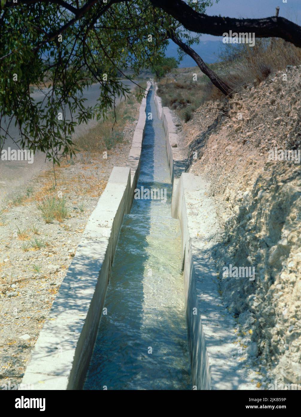 CANAL DE AGUA. Location: EXTERIOR. ALBOX. Almería. SPAIN Stock Photo ...