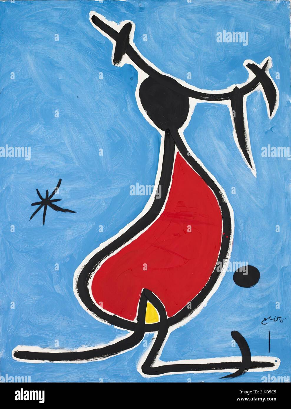 Joan Miró/ Mujer con un bonito sombrero, estrella. 1978. Acrílico y óleo sobre tela. 116 x 89 cm ...