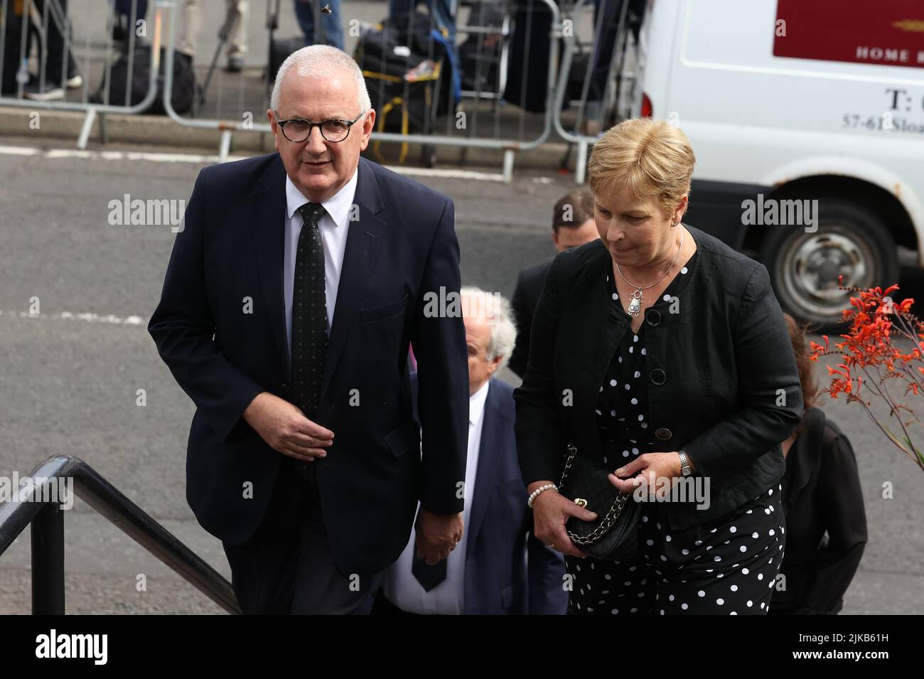 UUP's Danny Kennedy, arrives for the funeral of former Northern Ireland ...