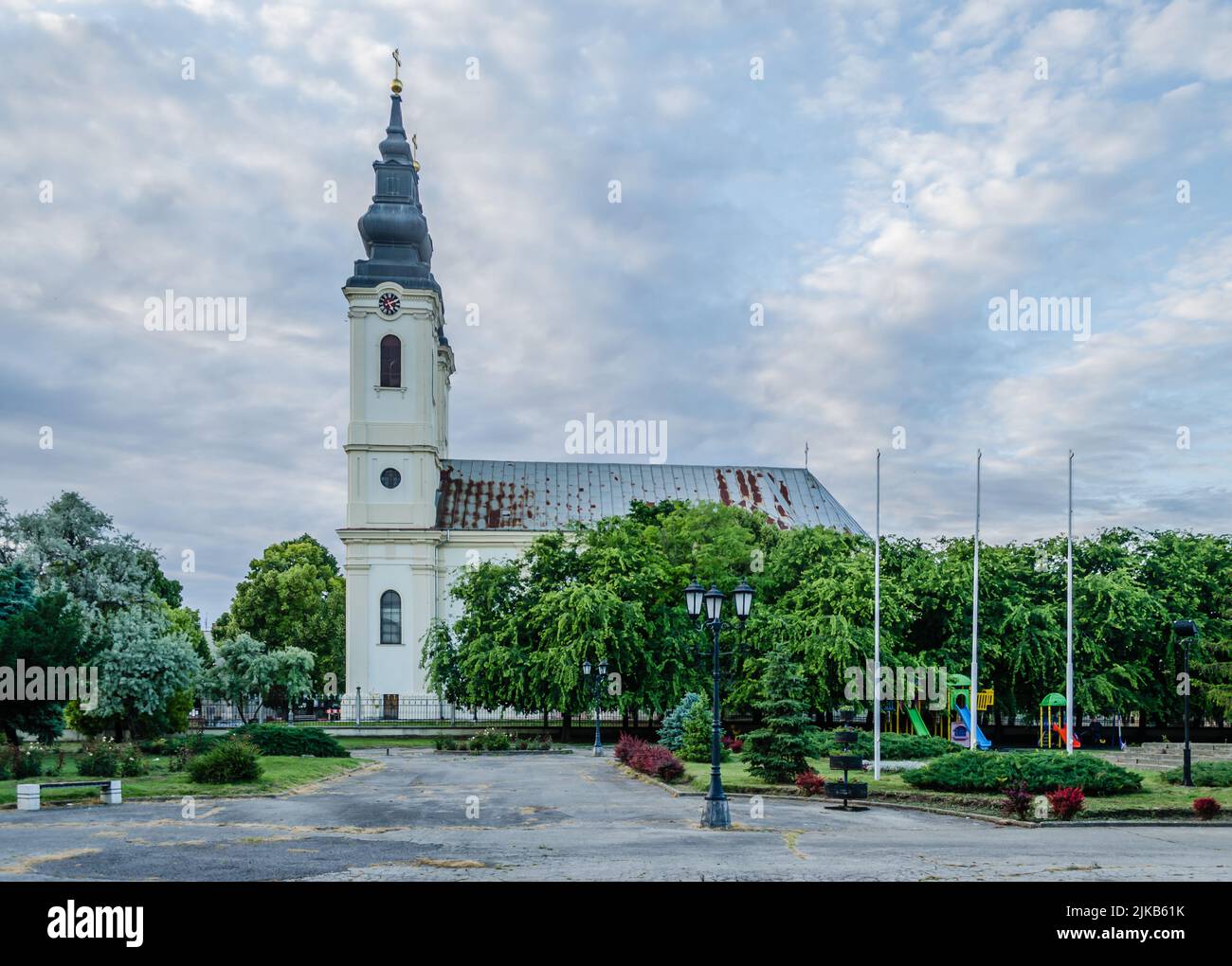 Srbobran is a town in Serbia. View of the Serbian Orthodox Church in ...