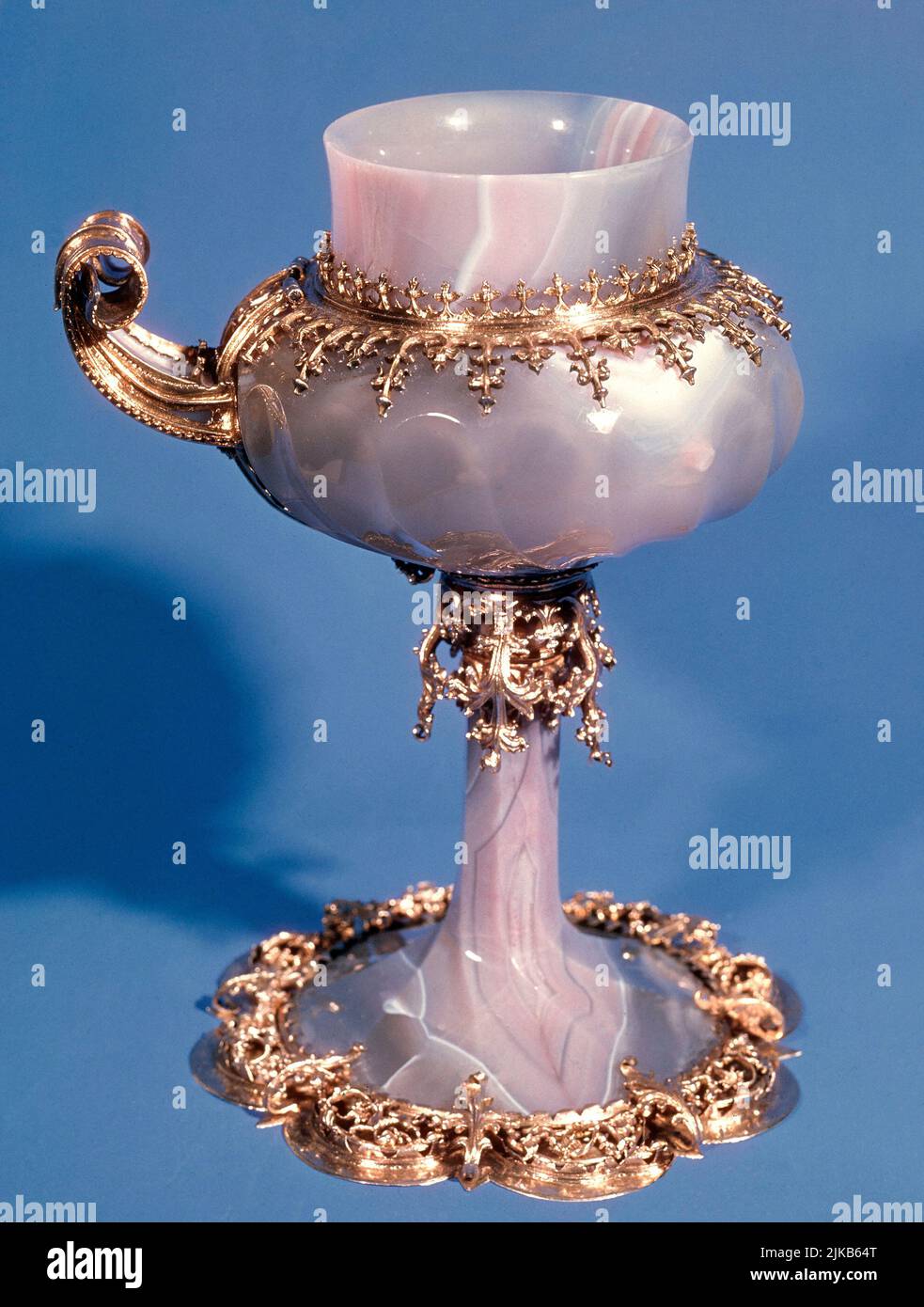 COPA DE AGATA MONTADA EN PLATA DORADA PROCEDENTE DE ALEMANIA - SIGLO ...