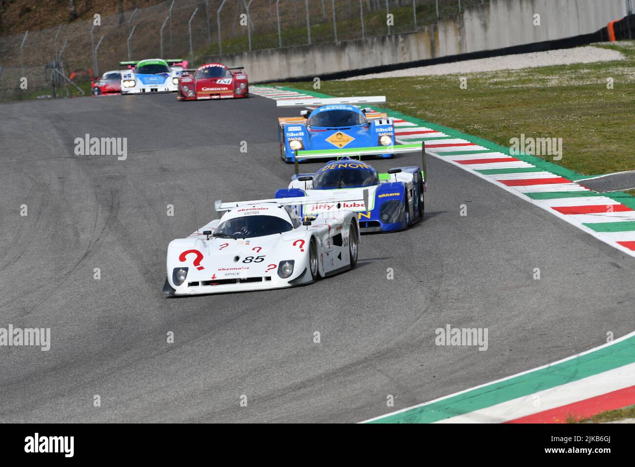 Scarperia, 3 April 2022: Spice SE90 year 1990 in action during Mugello ...