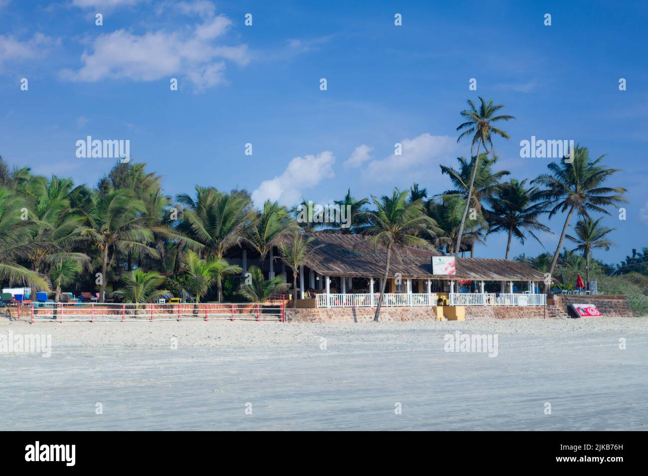 Shack on beach in Goa Stock Photo - Alamy