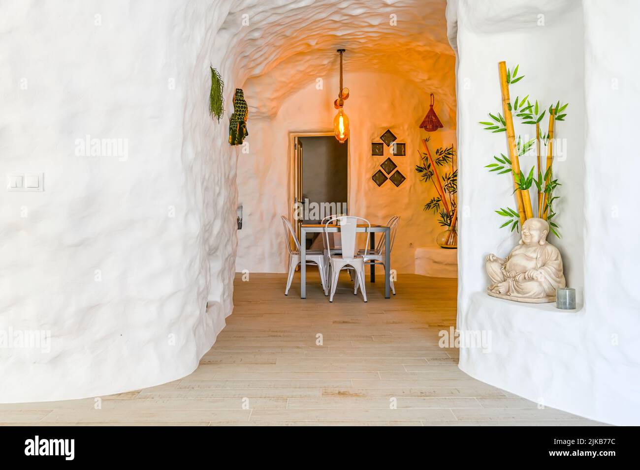 Interior plan of a modern cave for rural tourism Stock Photo - Alamy