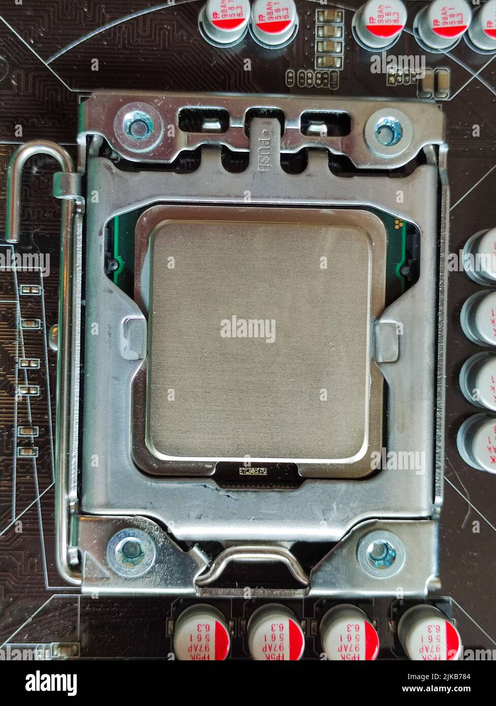 central processing unit on a motherboard Stock Photo - Alamy