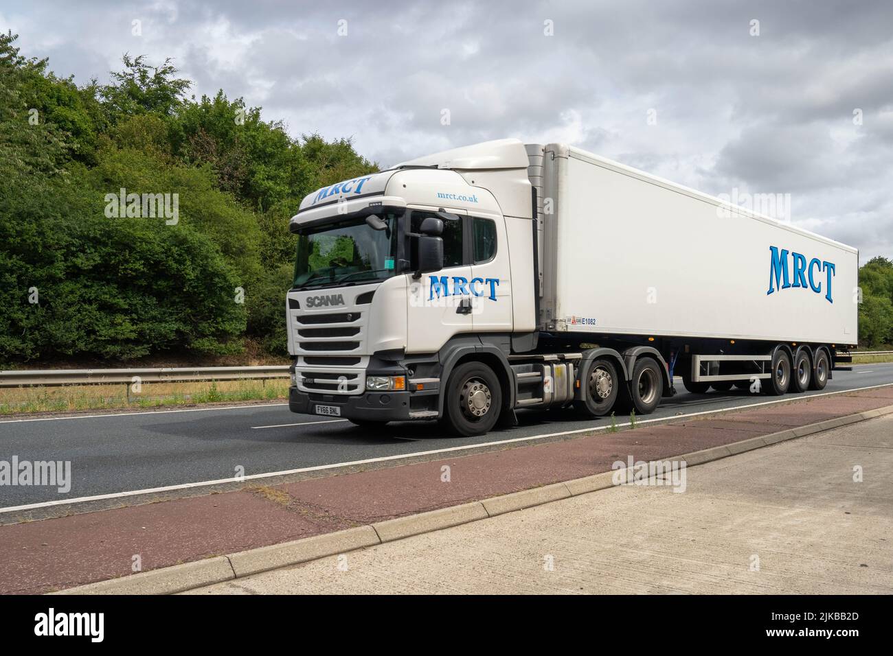 MR CT refrigerated articulated lorry travelling along the Southern ...