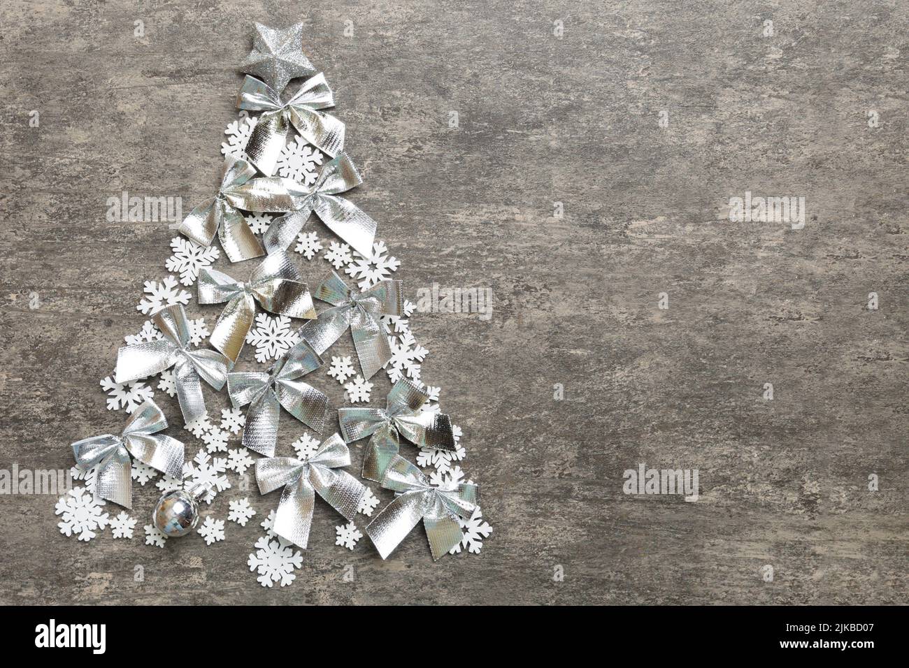 Luxury shape of New Year tree made of crystal and silver Christmas ...