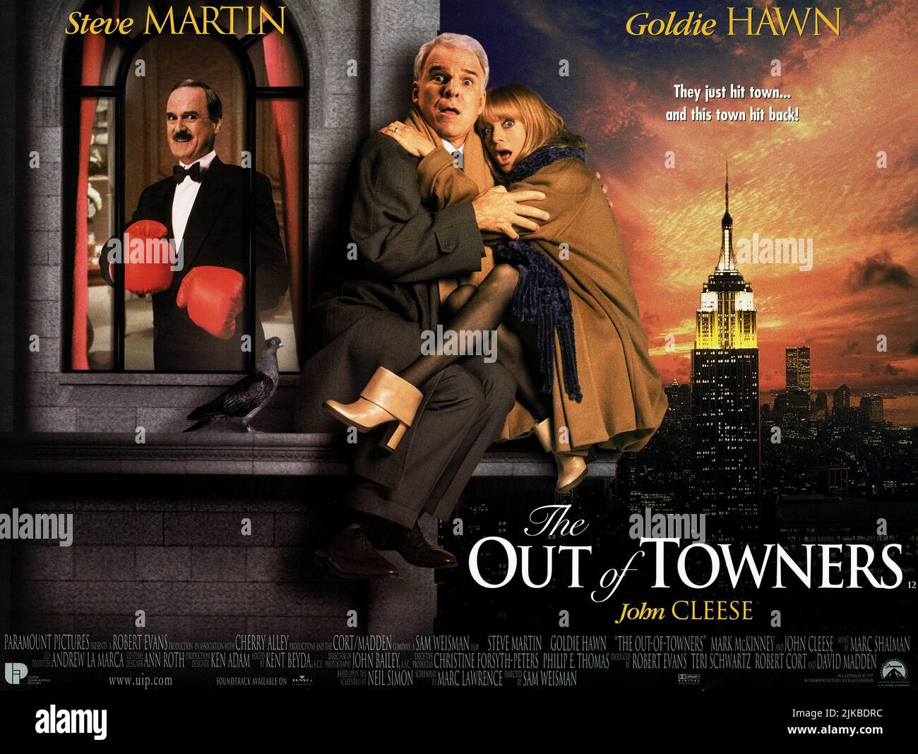 John Cleese, Steve Martin & Goldie Hawn Film The Out-Of-Towners (1999 ...