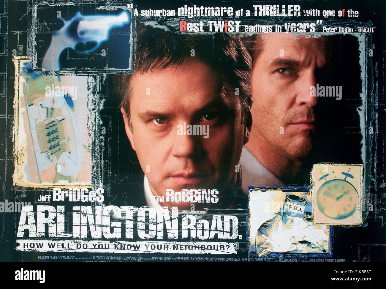 Tim Robbins & Jeff Bridges Poster Film: Arlington Road (1999) Director ...