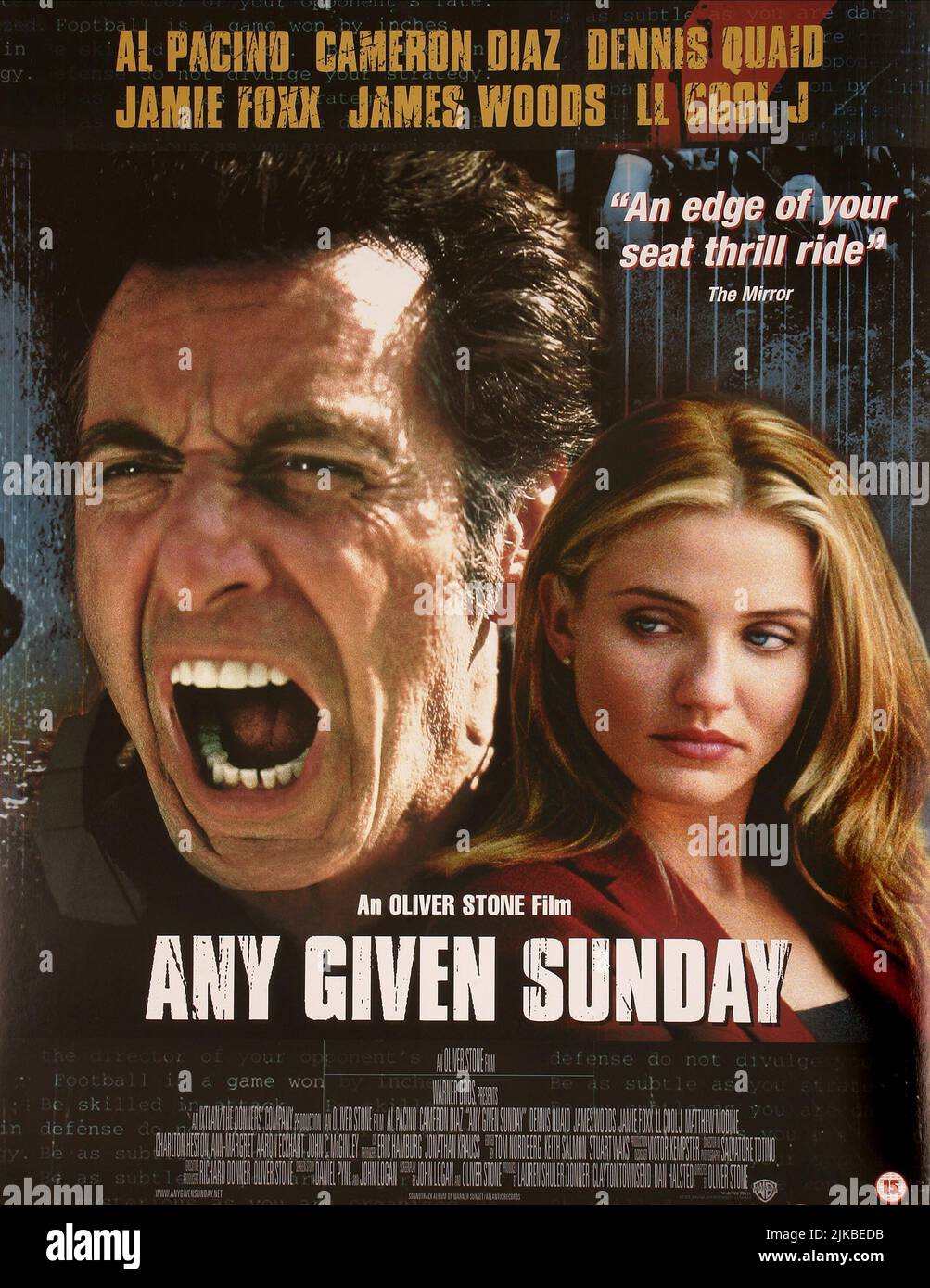 Al Pacino & Cameron Diaz Poster Film Any Given Sunday (USA 1999) Characters: Tony D'Amato ...