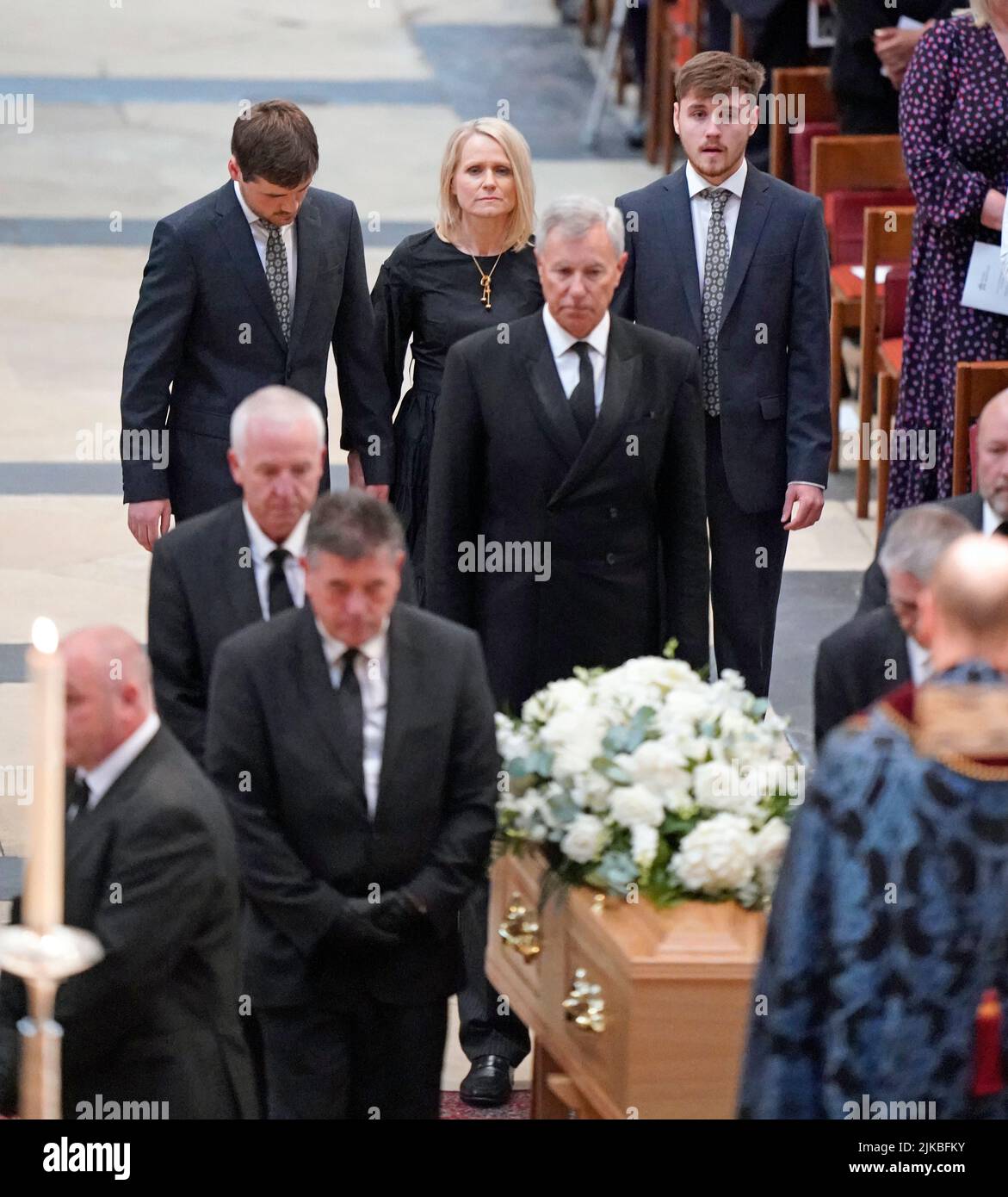 Harry Gration's widow Helen Chene with sons Harrison (left) and Harvey ...