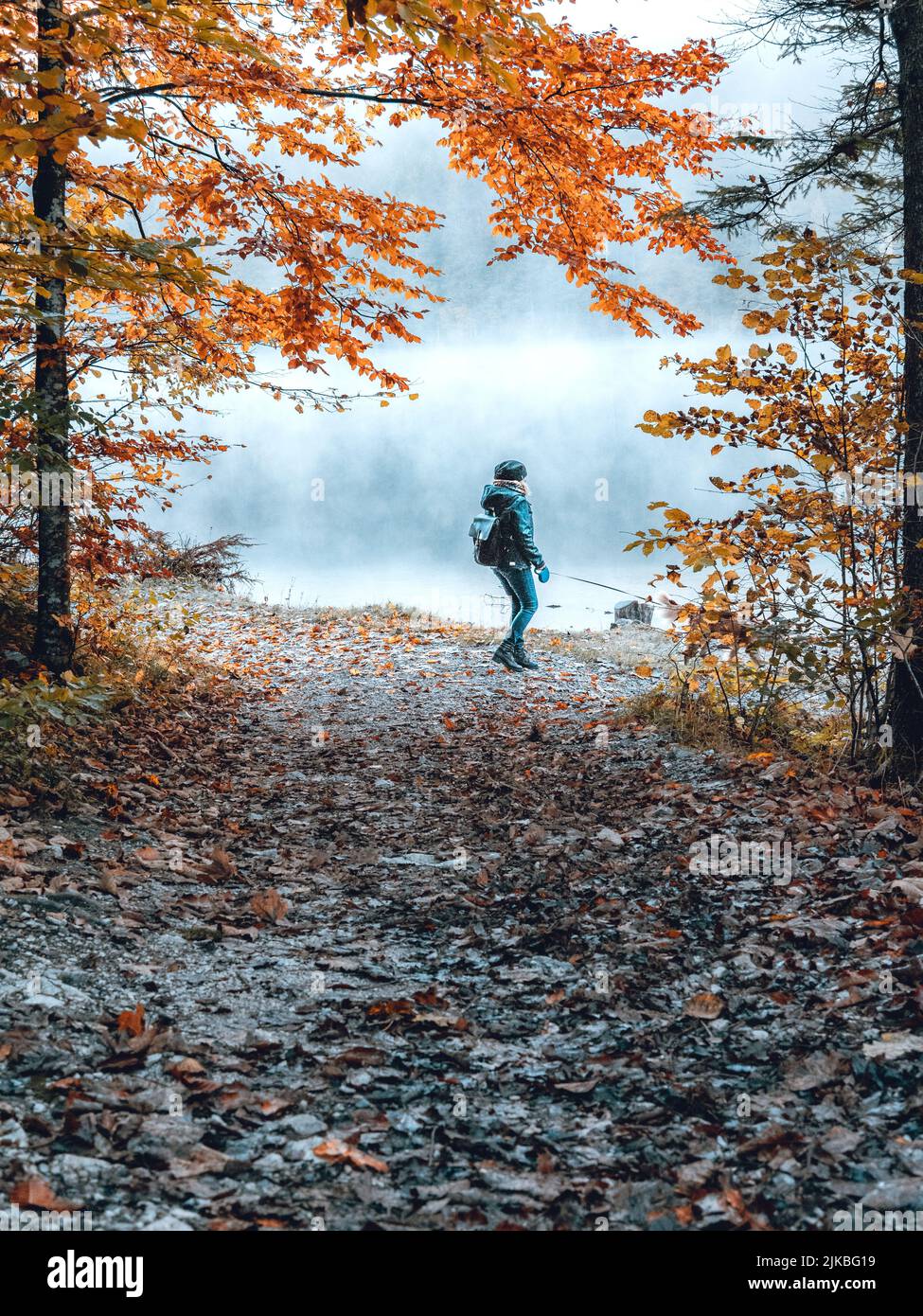 Woman early morning walk hi-res stock photography and images - Alamy