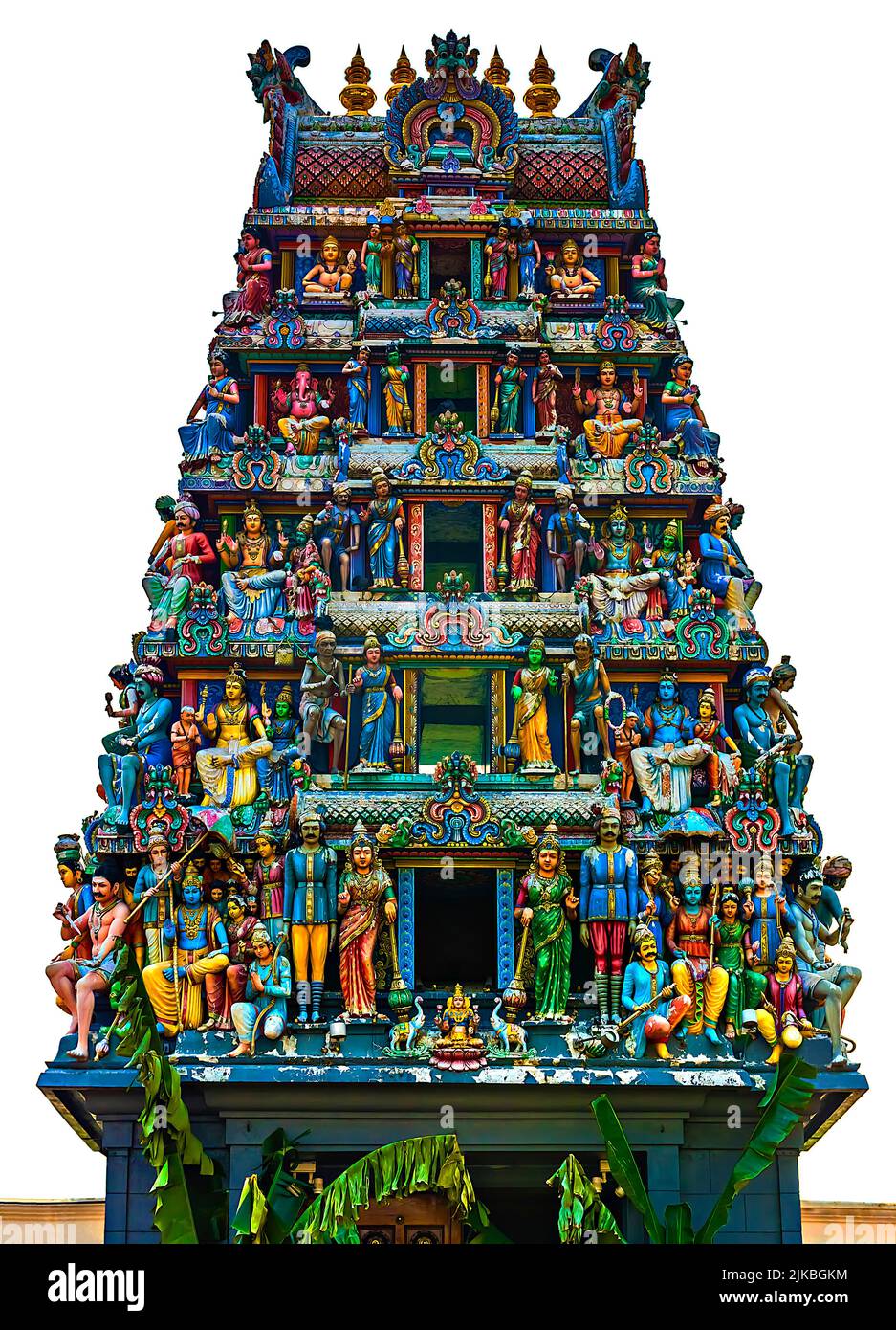 The colorful Gopuram of Singapore's Sri Mariamman Temple in the ...