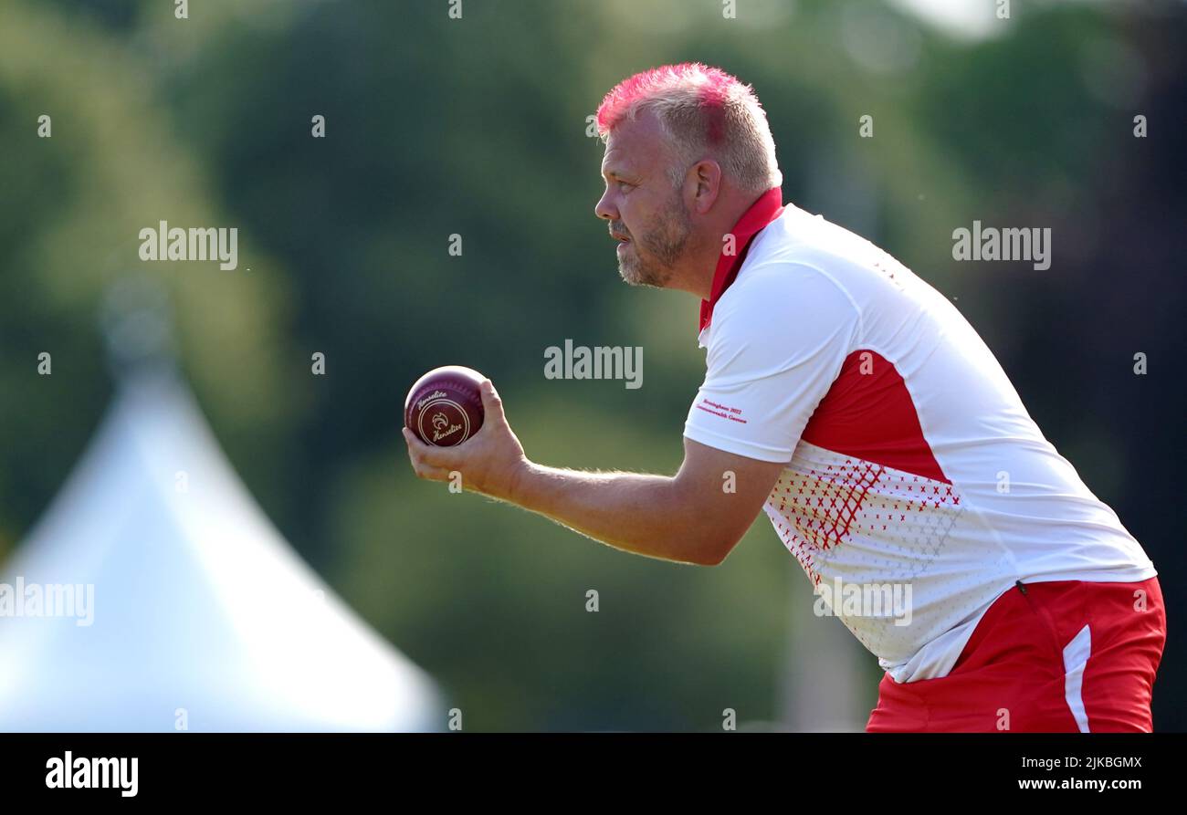 England's Craig Bowler in action during the para men's pairs semifinal ...