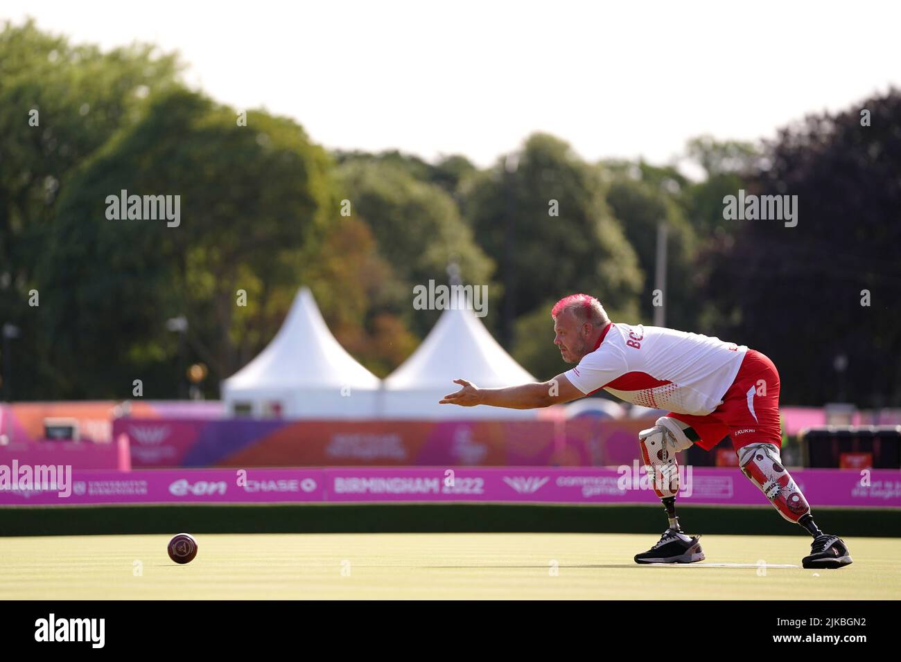 England's Craig Bowler in action during the para men's pairs semifinal ...