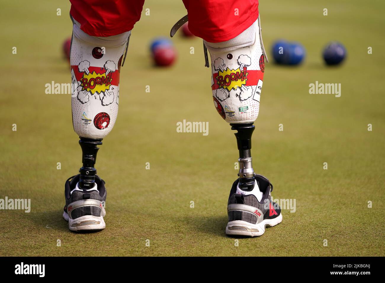 England's Craig Bowler in action during the para men's pairs semifinal ...