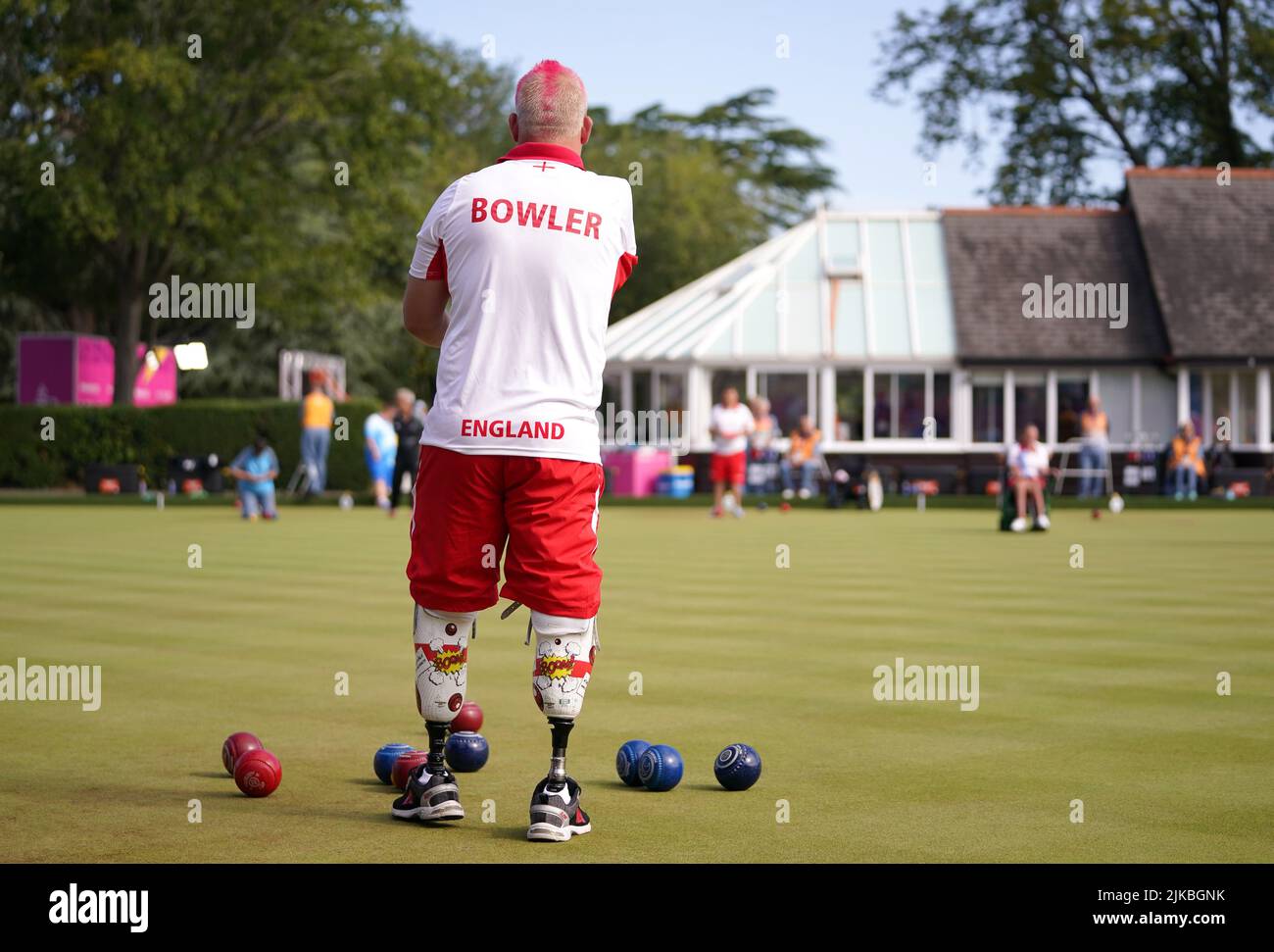 England's Craig Bowler in action during the para men's pairs semifinal ...