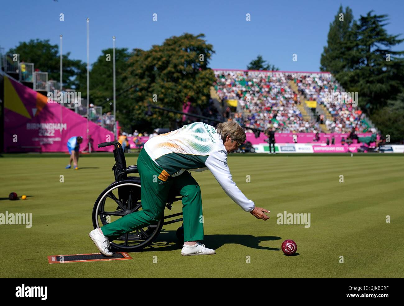 South Africa's Desiree Levin in action during the Para Women's Pairs B6 ...