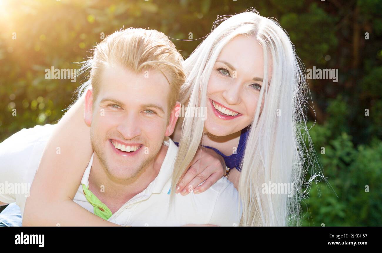 Happy beloved couple hi-res stock photography and images - Alamy