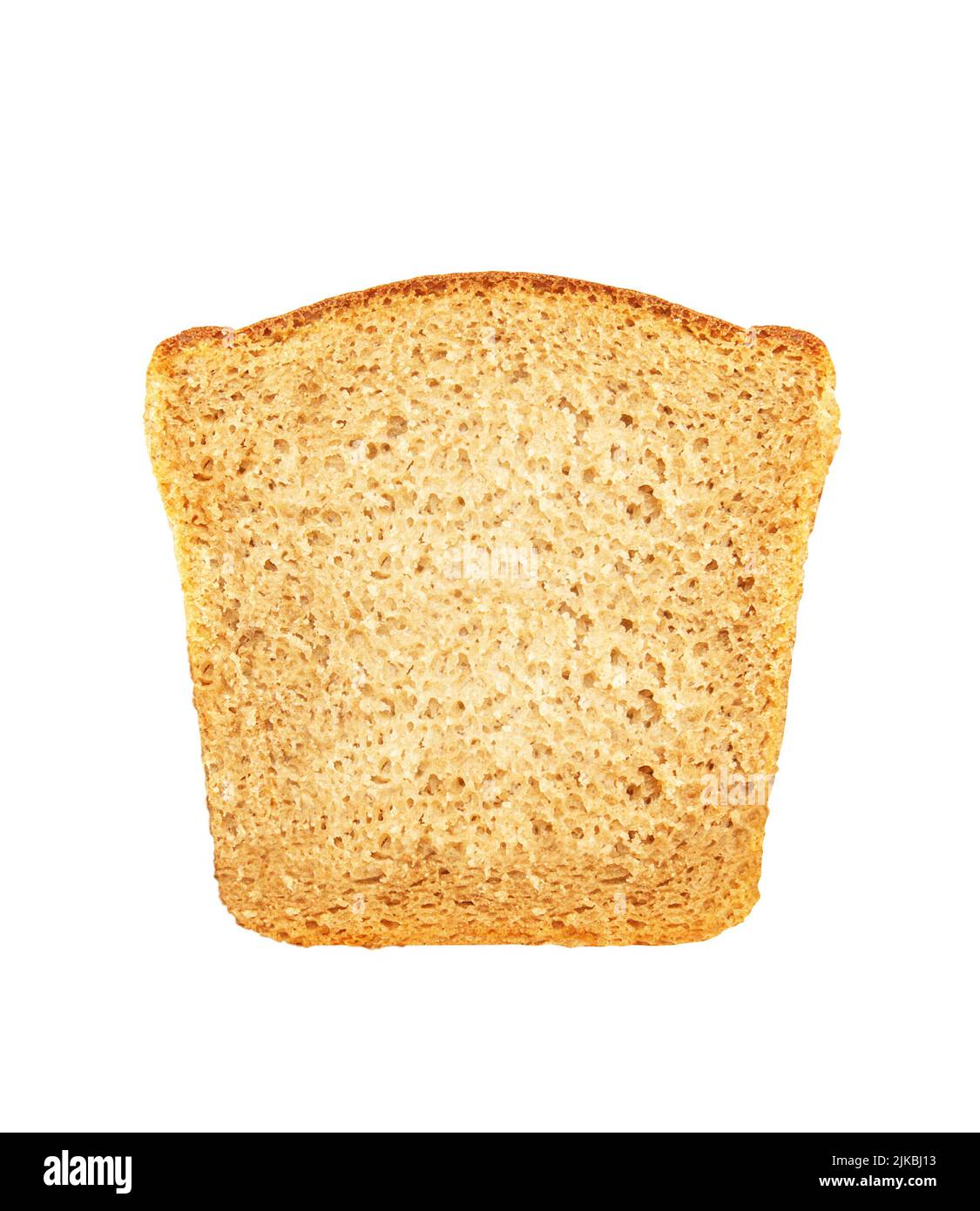 Wheat bread piece isolated on white background. With clipping path ...