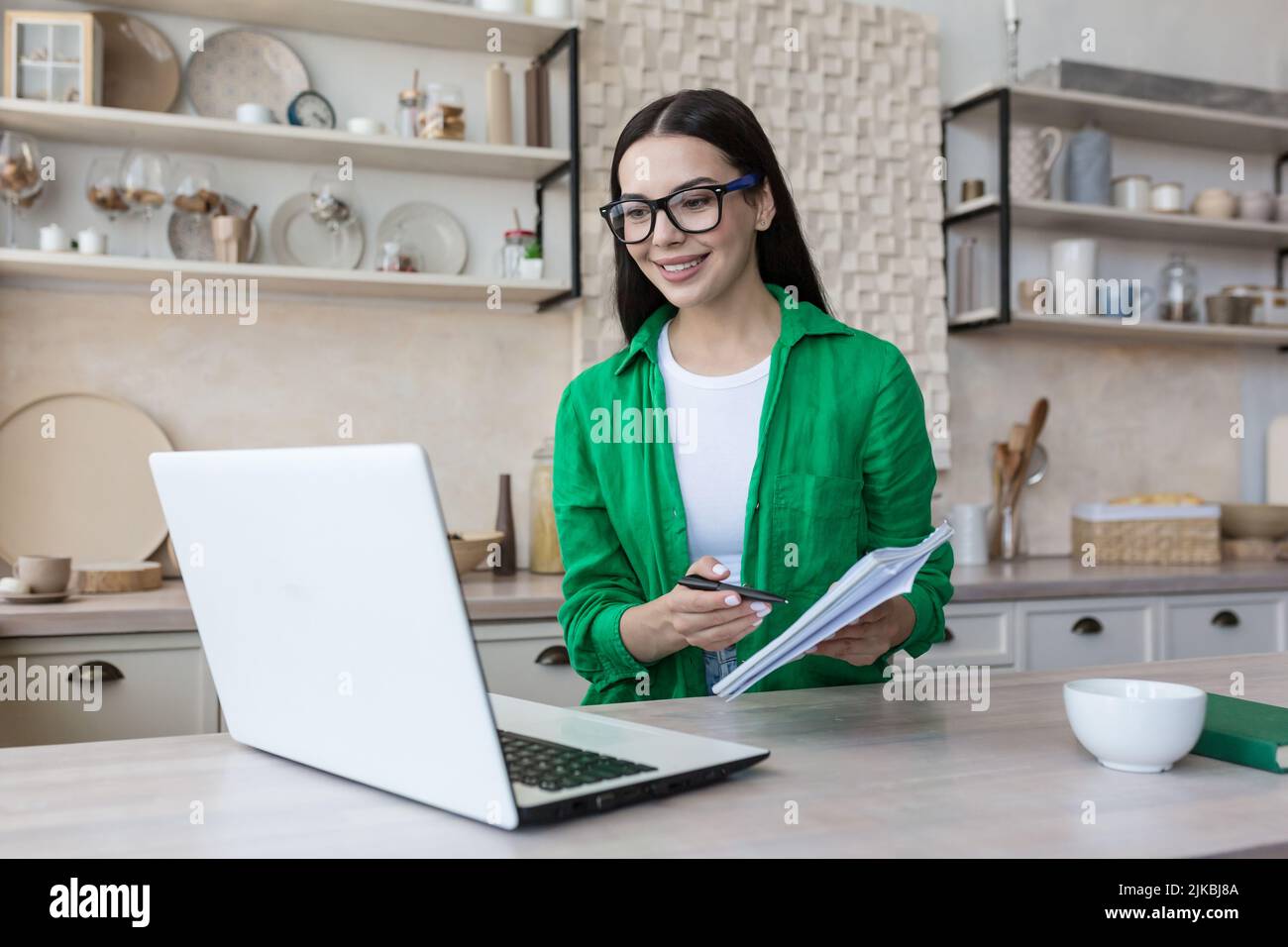 girl school student e learning distance training course study work at ...