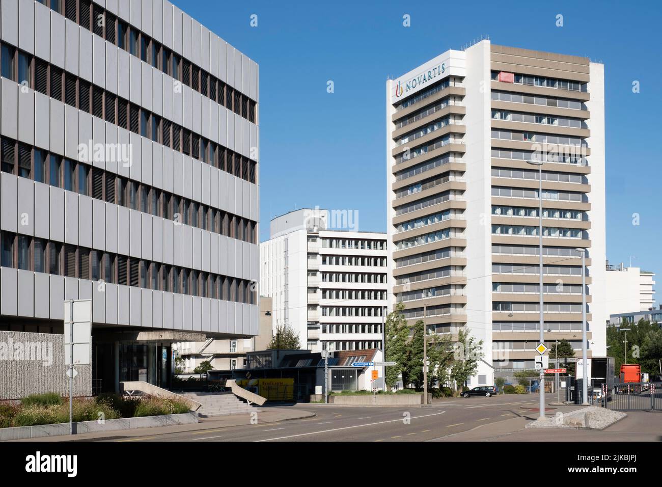 Novartis headquarters and campus in Basel, Switzerland. Novartis is a ...