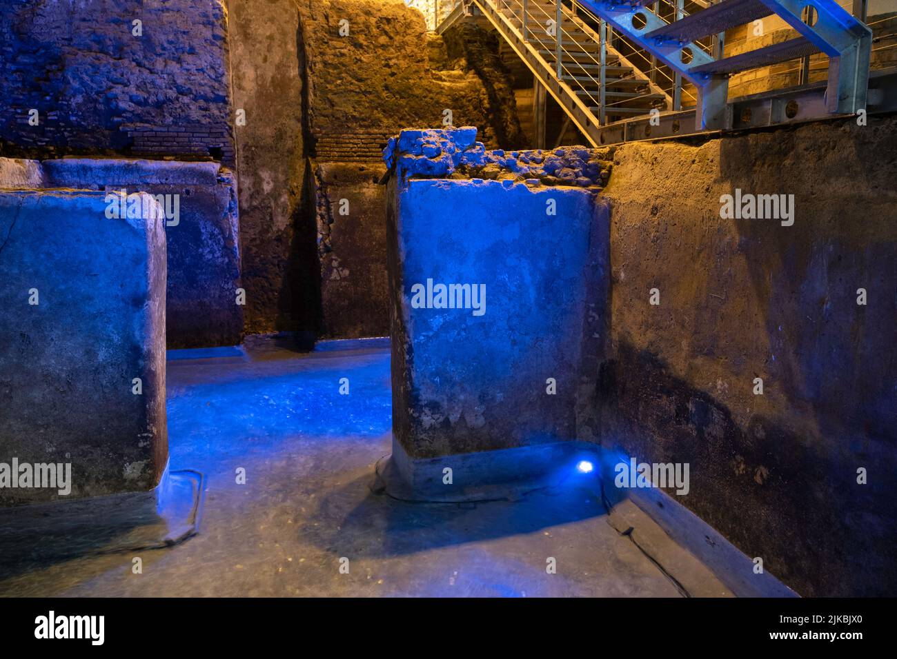 Vicus Caprarius, the underground ruins of the water cistern supplying ...