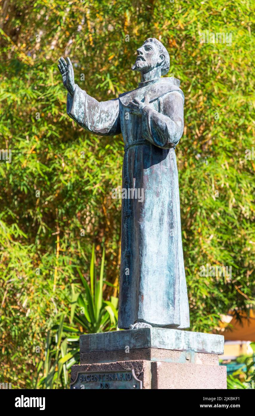 Bronze statue of Saint Francis in Funchal Municipal Garden, Madeira ...