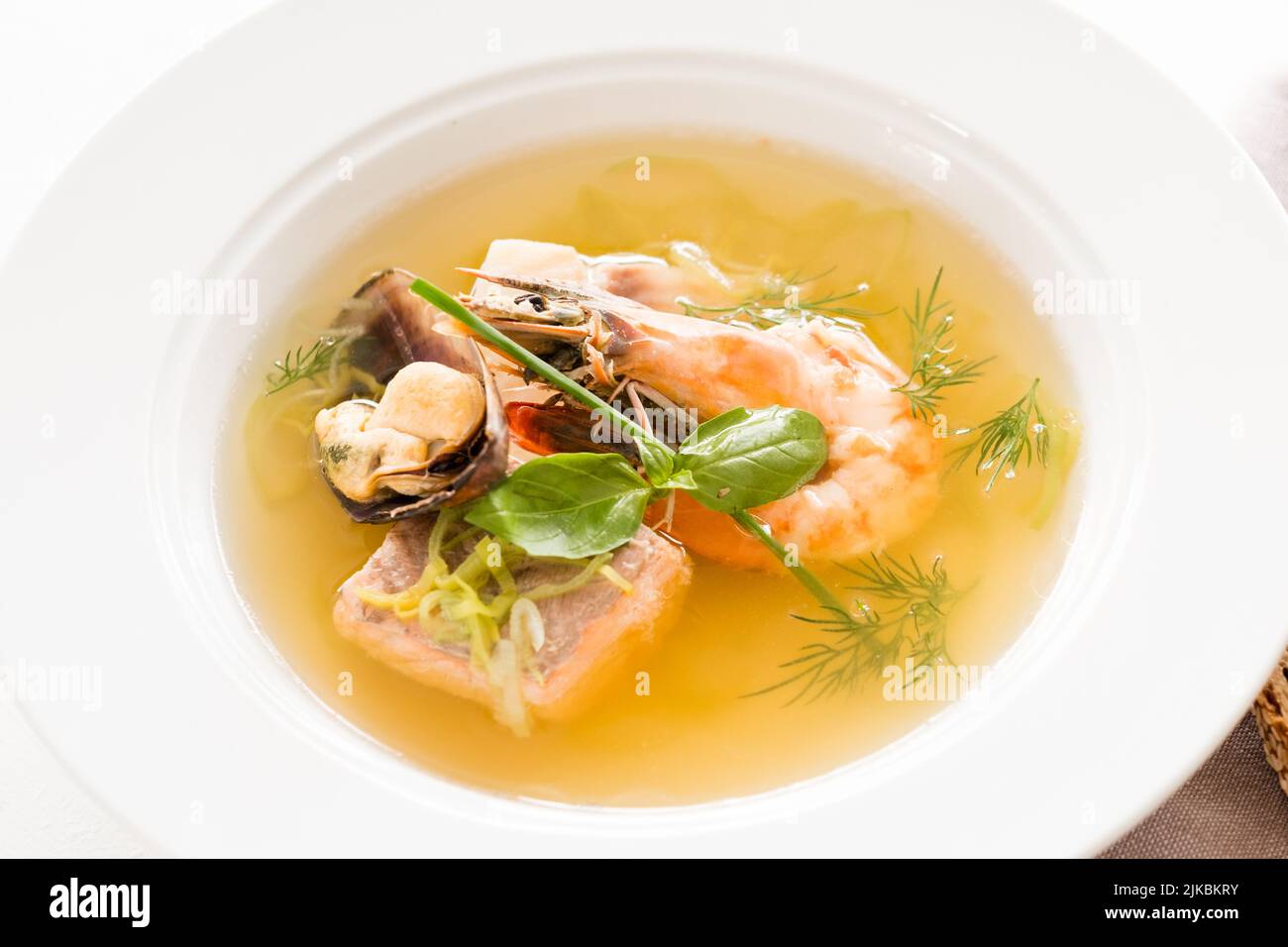 shellfish delicacy soup background gourmet meal Stock Photo - Alamy