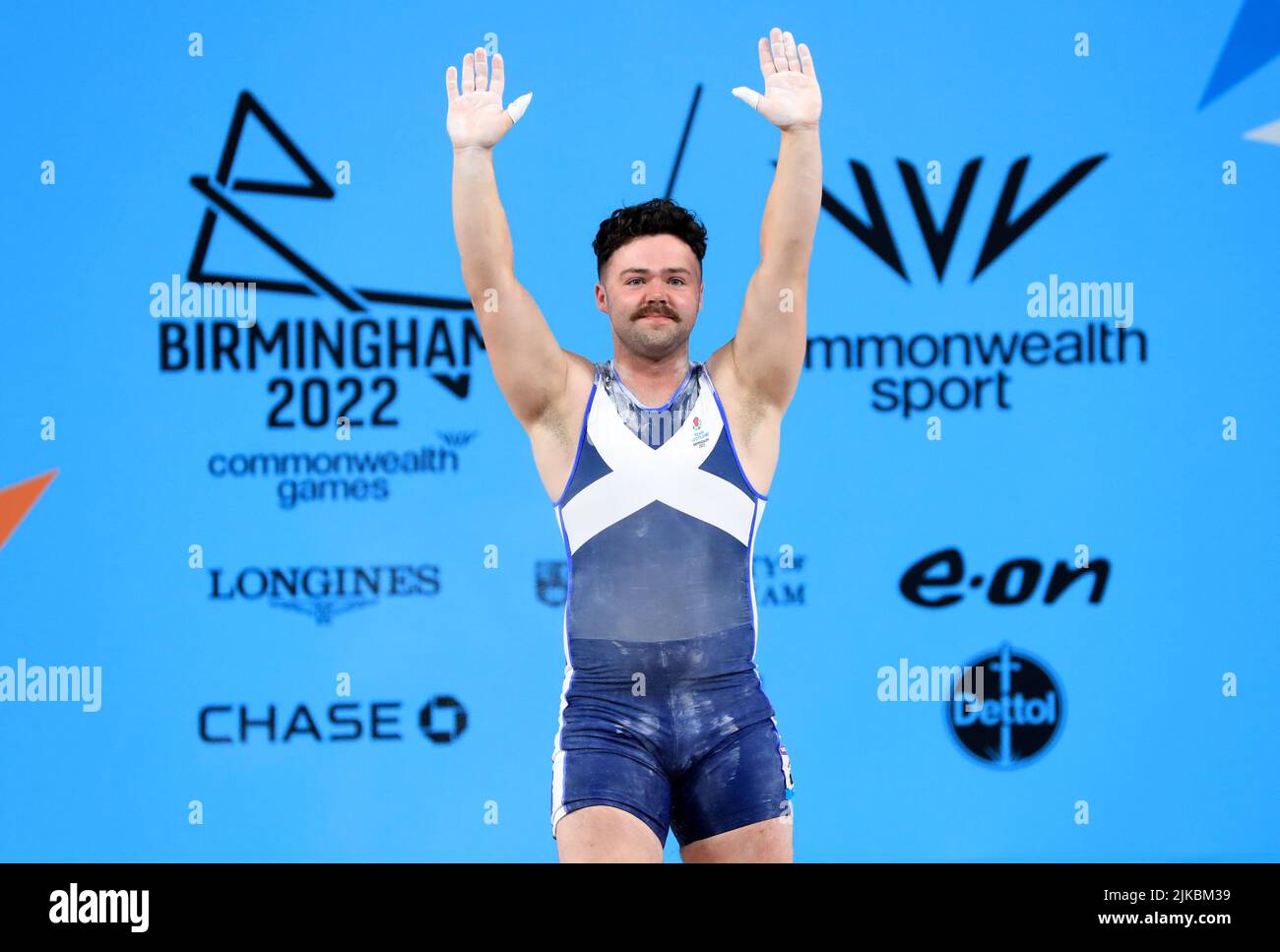 Scotland’s Jason Epton celebrates after making a lift during the Men’s ...