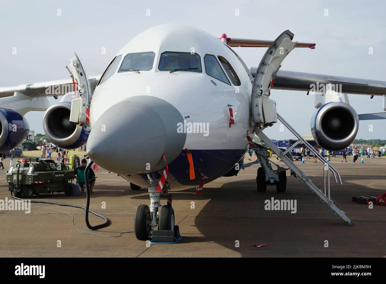 BAe Systems, 146, RJ100, G-ETPL, at RIAT 2022, RAF Fairford, Gloucestershire, England Stock ...