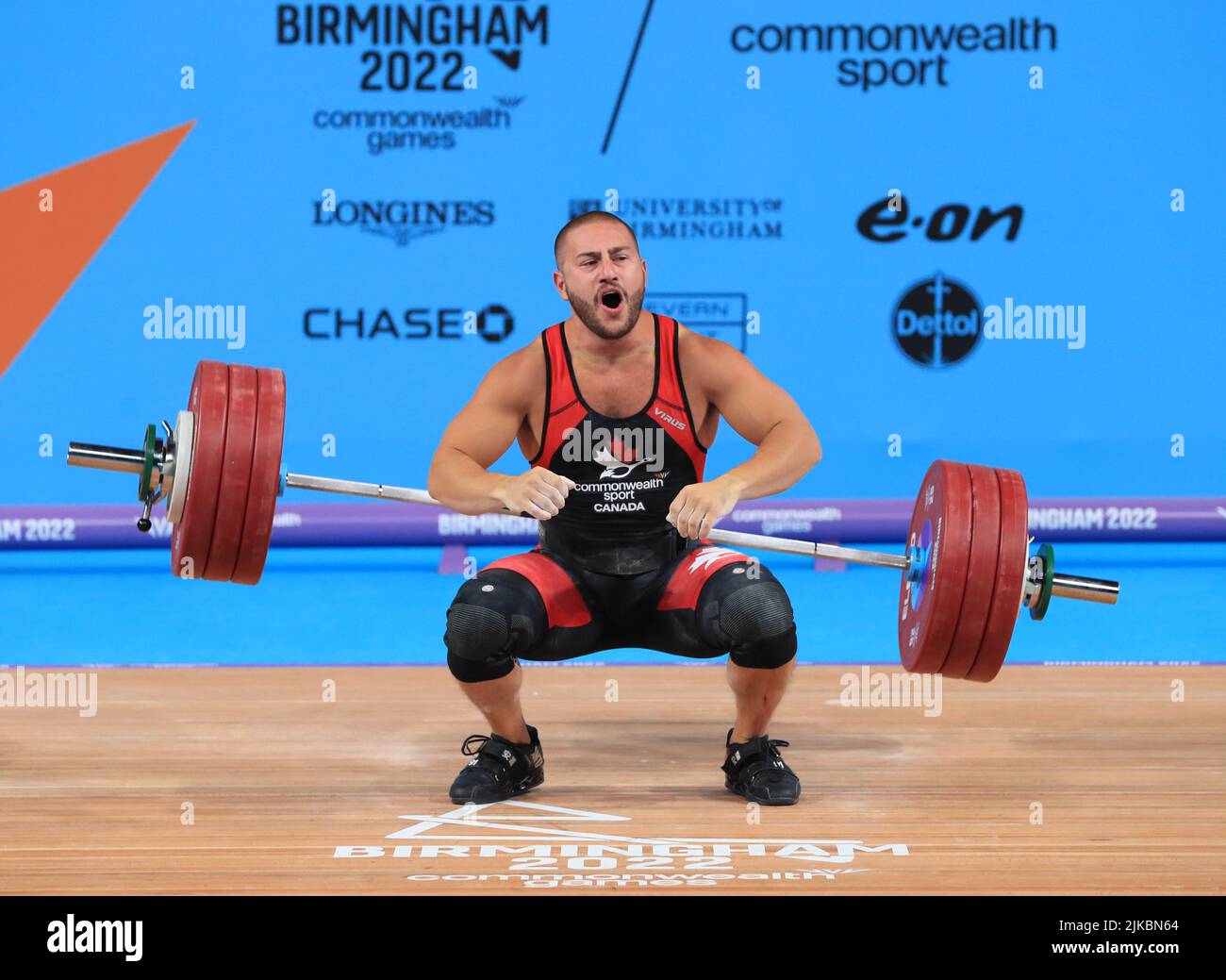 Canada’s Nicolas Vachon fails a lift during the Men’s 81kg ...