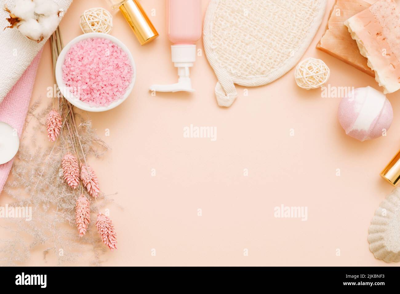bath pampering beauty care relaxation copy space Stock Photo - Alamy