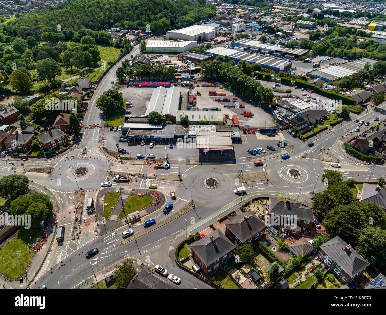 Aerial View Of the Smallthorne Roundabout Roadwork Chaos 2022 August ...