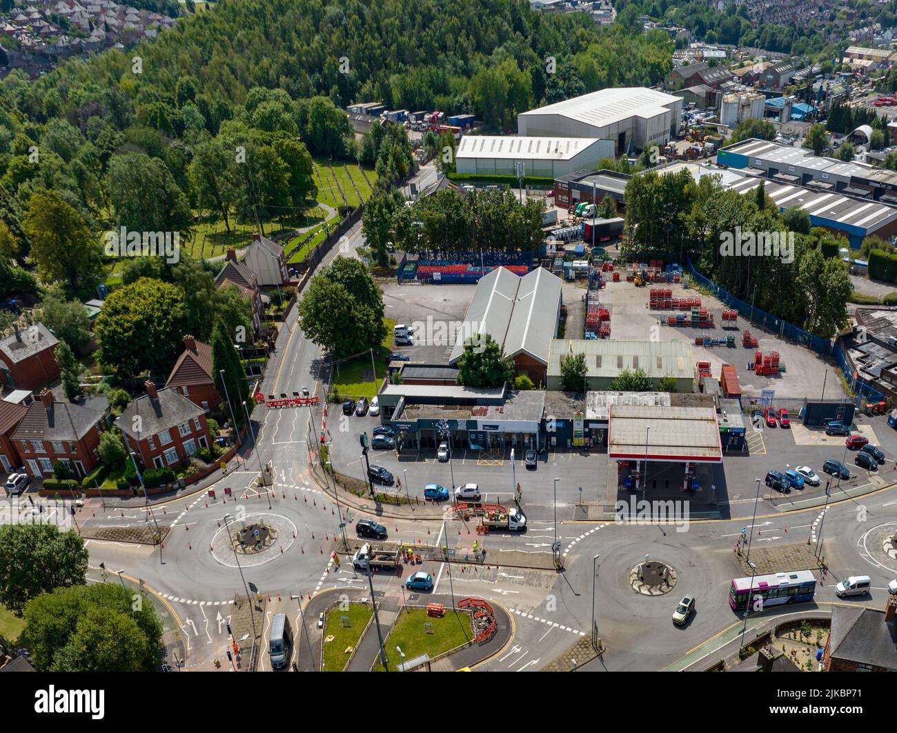 Aerial View Of the Smallthorne Roundabout Roadwork Chaos 2022 August ...