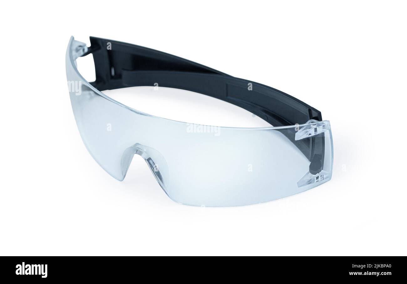 protective transparent glasses isolated on white with clipping path ...