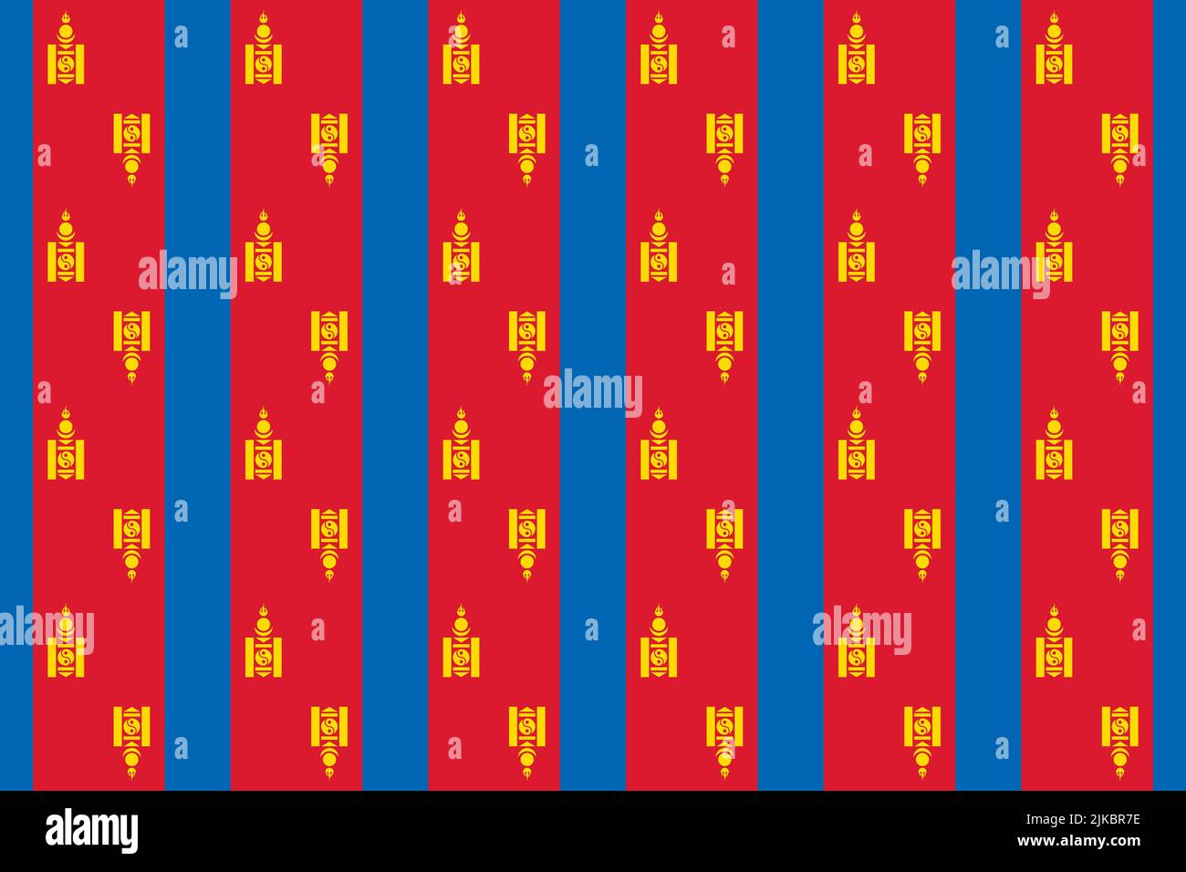 Geometric pattern in the colors of the national flag of Mongolia. The ...