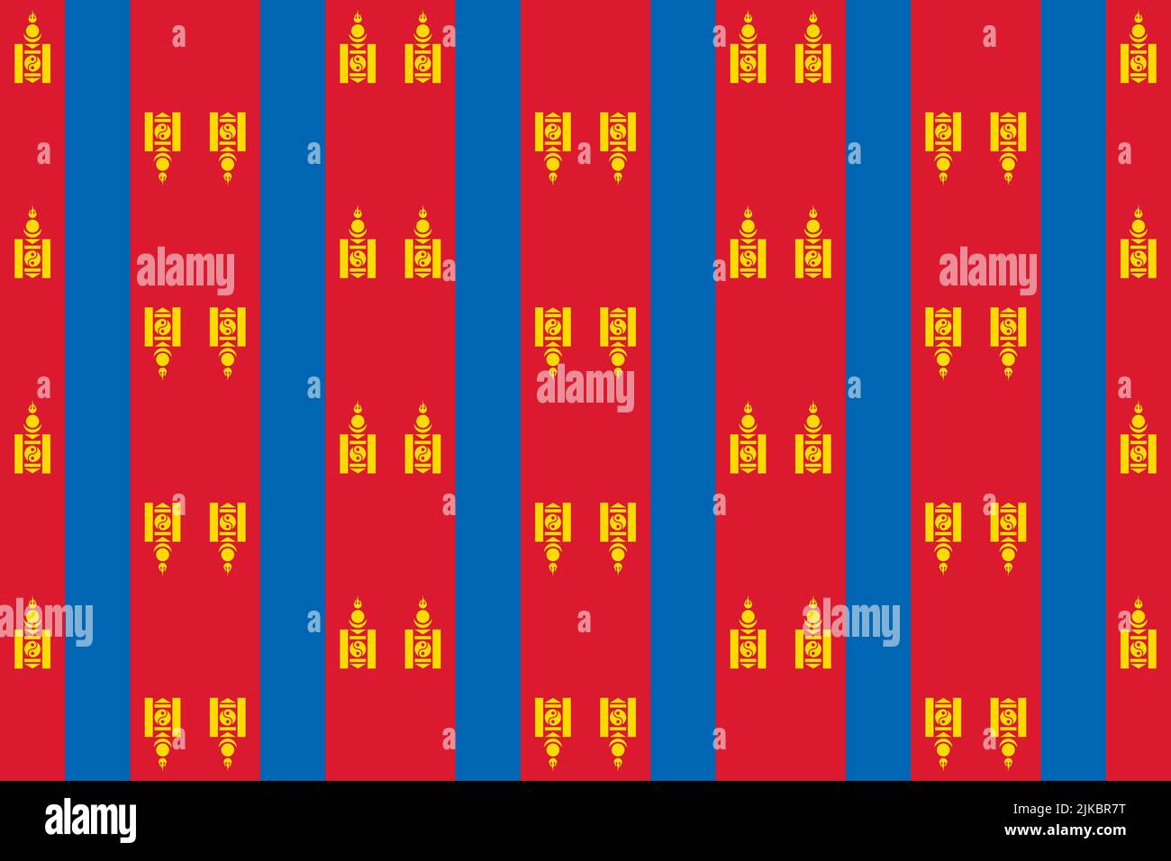 Geometric pattern in the colors of the national flag of Mongolia. The ...