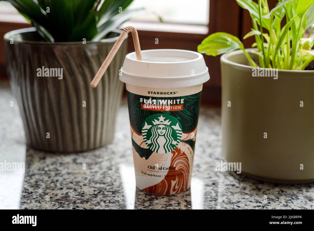 Gdansk, Poland - April 30, 2022 : A cup of Starbucks coffee with logo ...