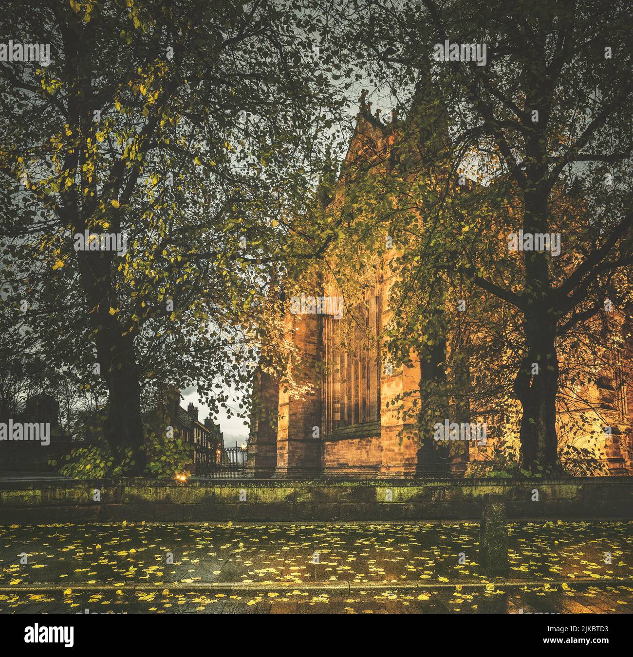 The gothic architecture of Carlisle Cathedral East Window seen from ...