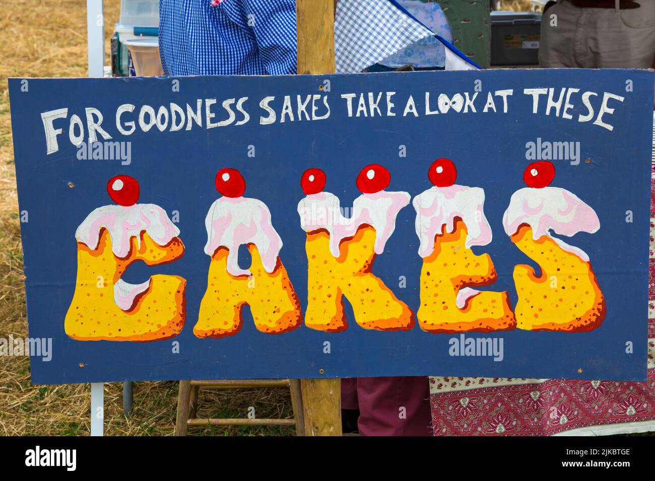 For Goodness Sakes Take a Look at These Cakes sign at Chettle Village ...