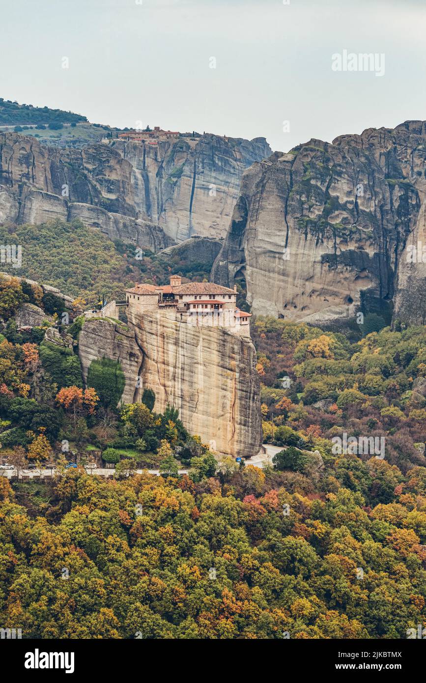 The Meteora monasteries, Greece Kalambaka. UNESCO World Heritage site ...