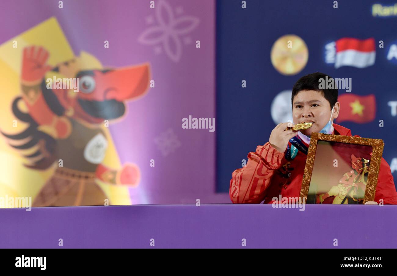 Surakarta, Indonesia. 1st Aug, 2022. Rani Puji Astuti of Indonesia ...