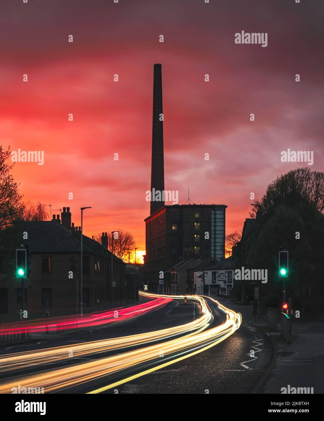The impressive Dixon's Chimney in Carlisle seen from Charlotte Street ...