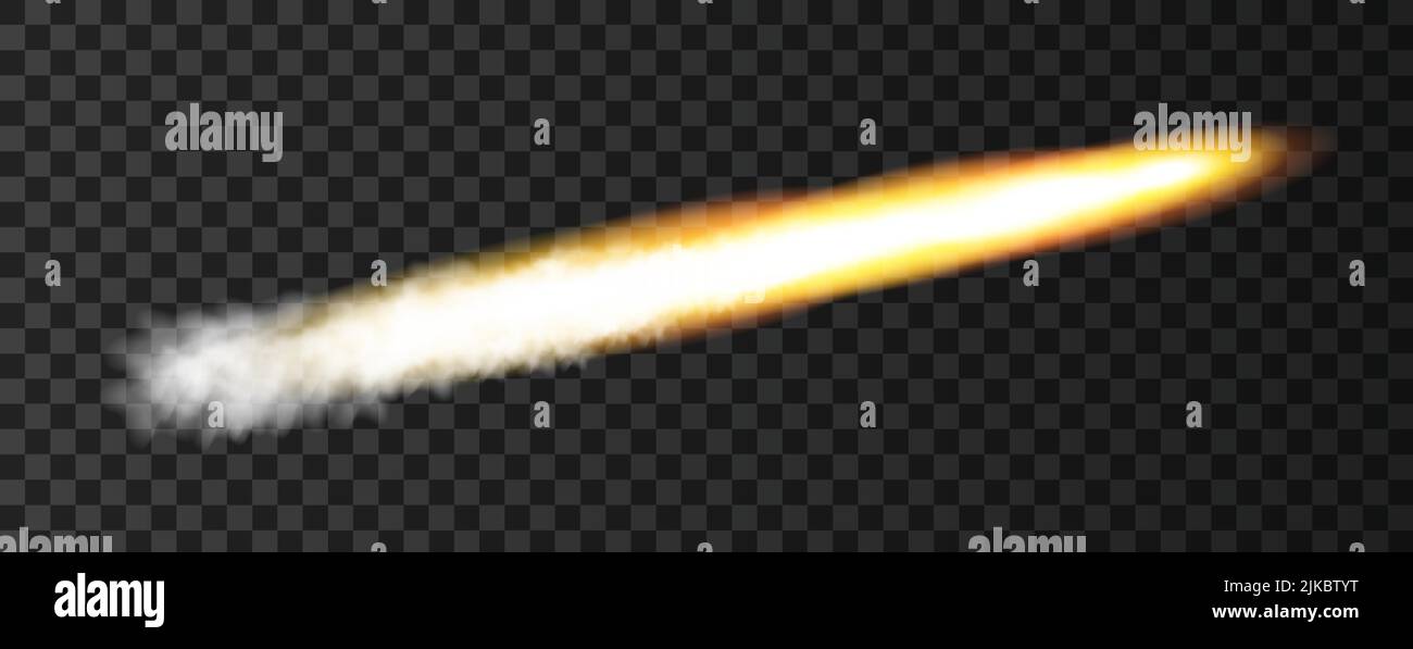 Smoke from military rocket launch. Plane track or missile trail ...