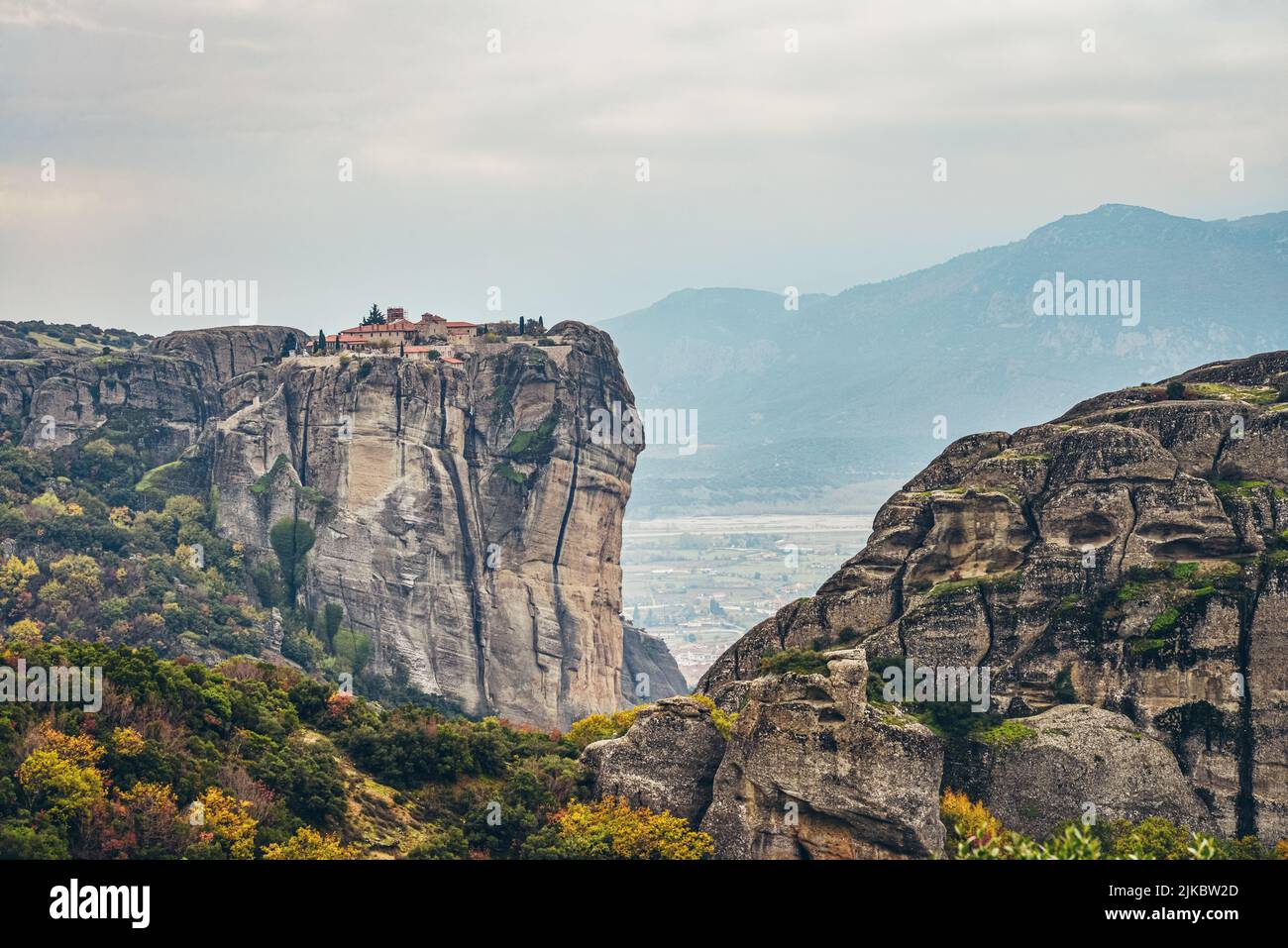 The Meteora monasteries, Greece Kalambaka. UNESCO World Heritage site ...