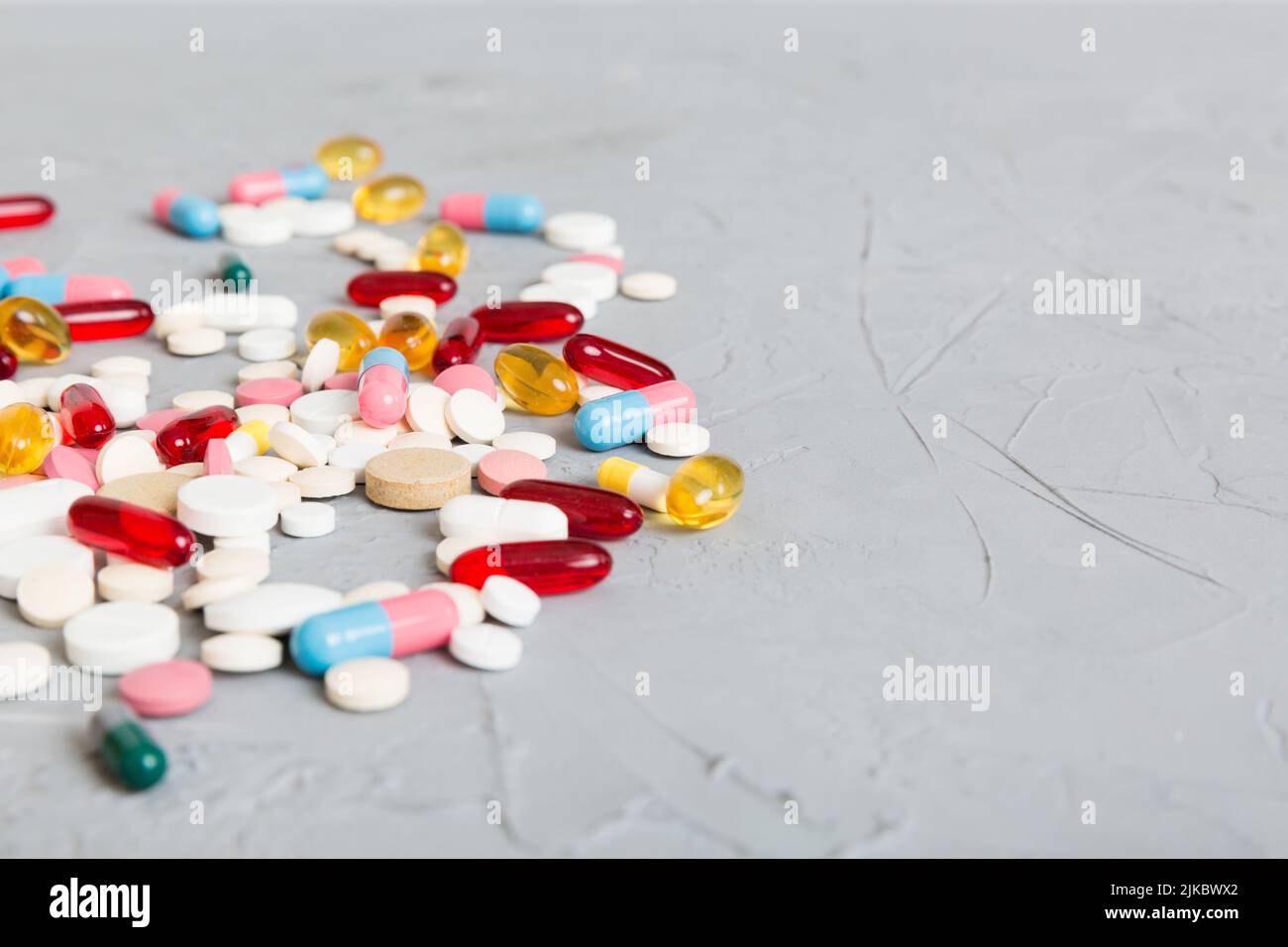 Collection Of Various Medical Tablets And Pills. Assorted ...