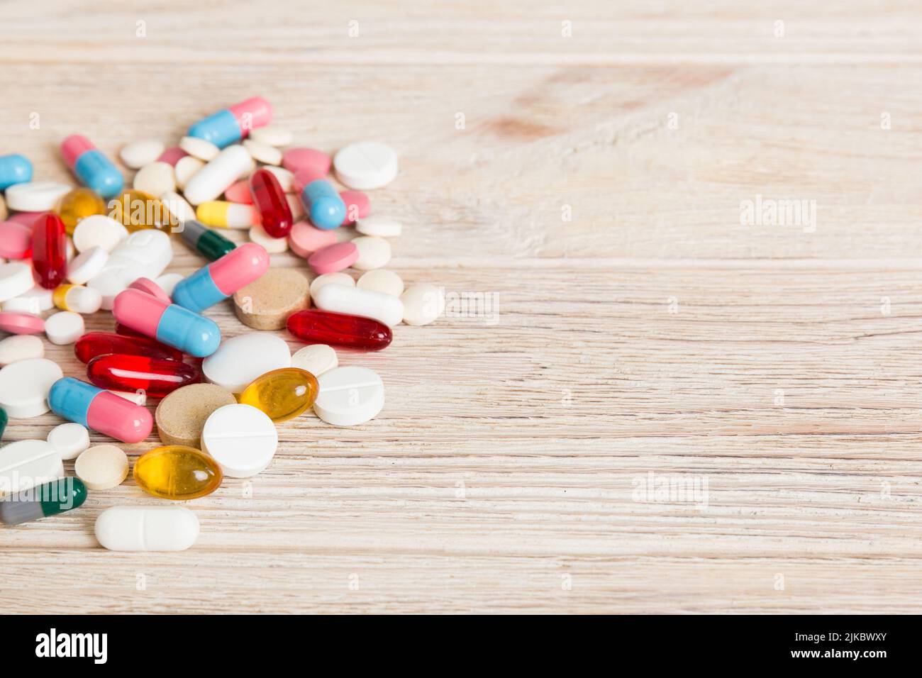 Collection Of Various Medical Tablets And Pills. Assorted ...