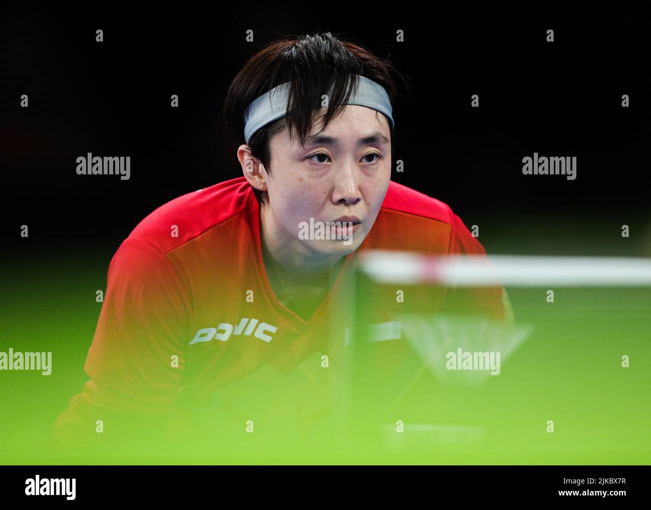 Singapore’s Tianwei Feng during the Women's Team Gold medal singles at ...