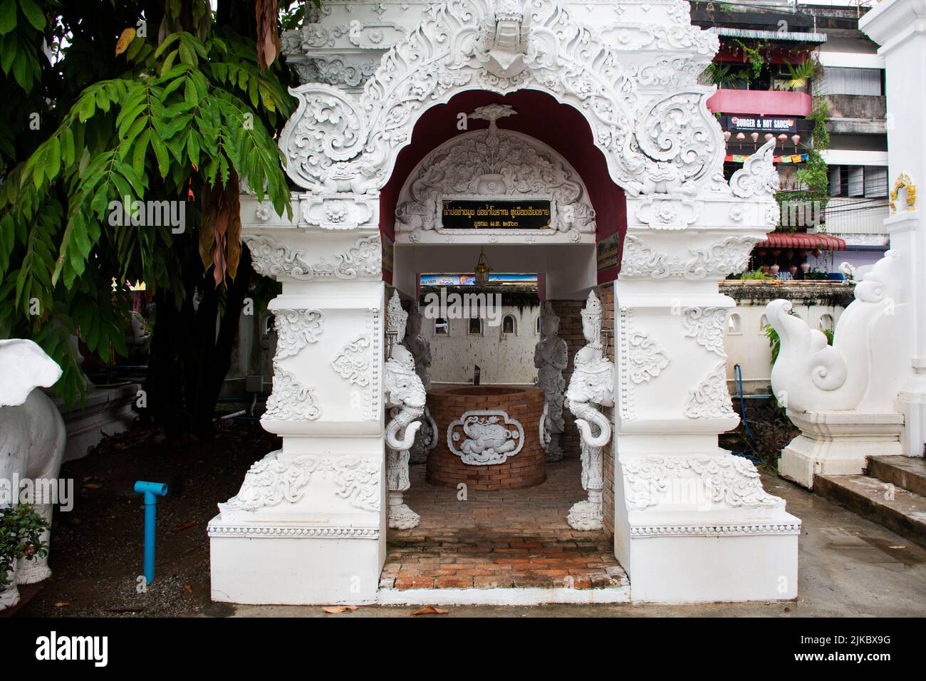 Ancient small shrine worship mythical for thai people travelers travel ...